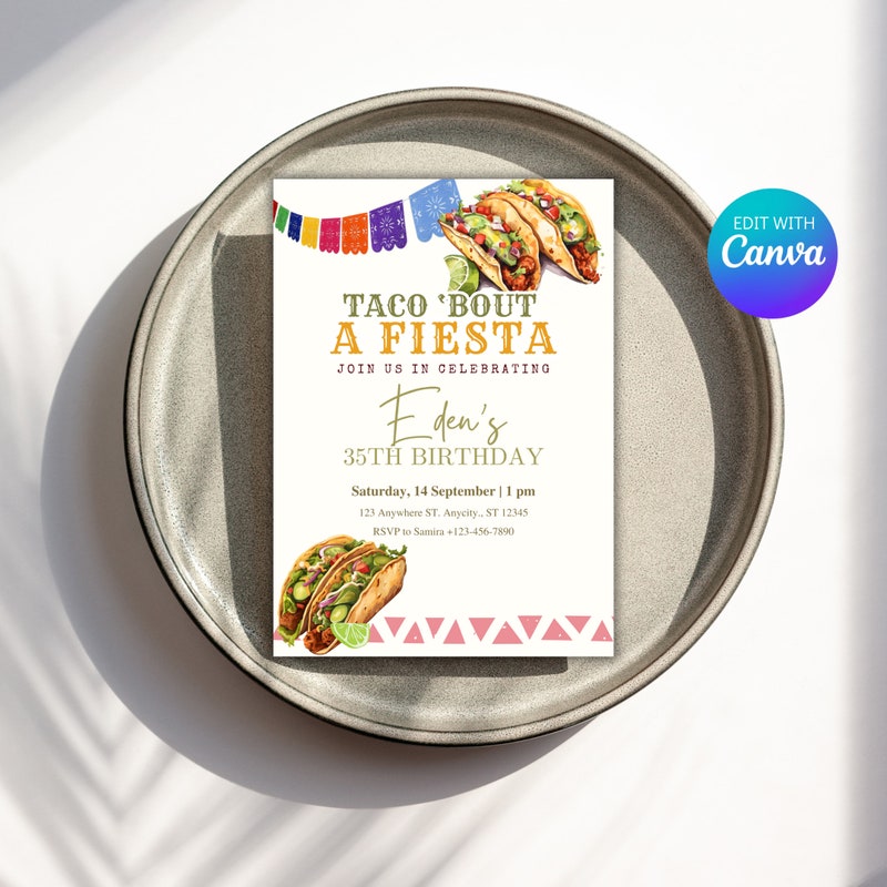 Taco Twosday Invite - Etsy