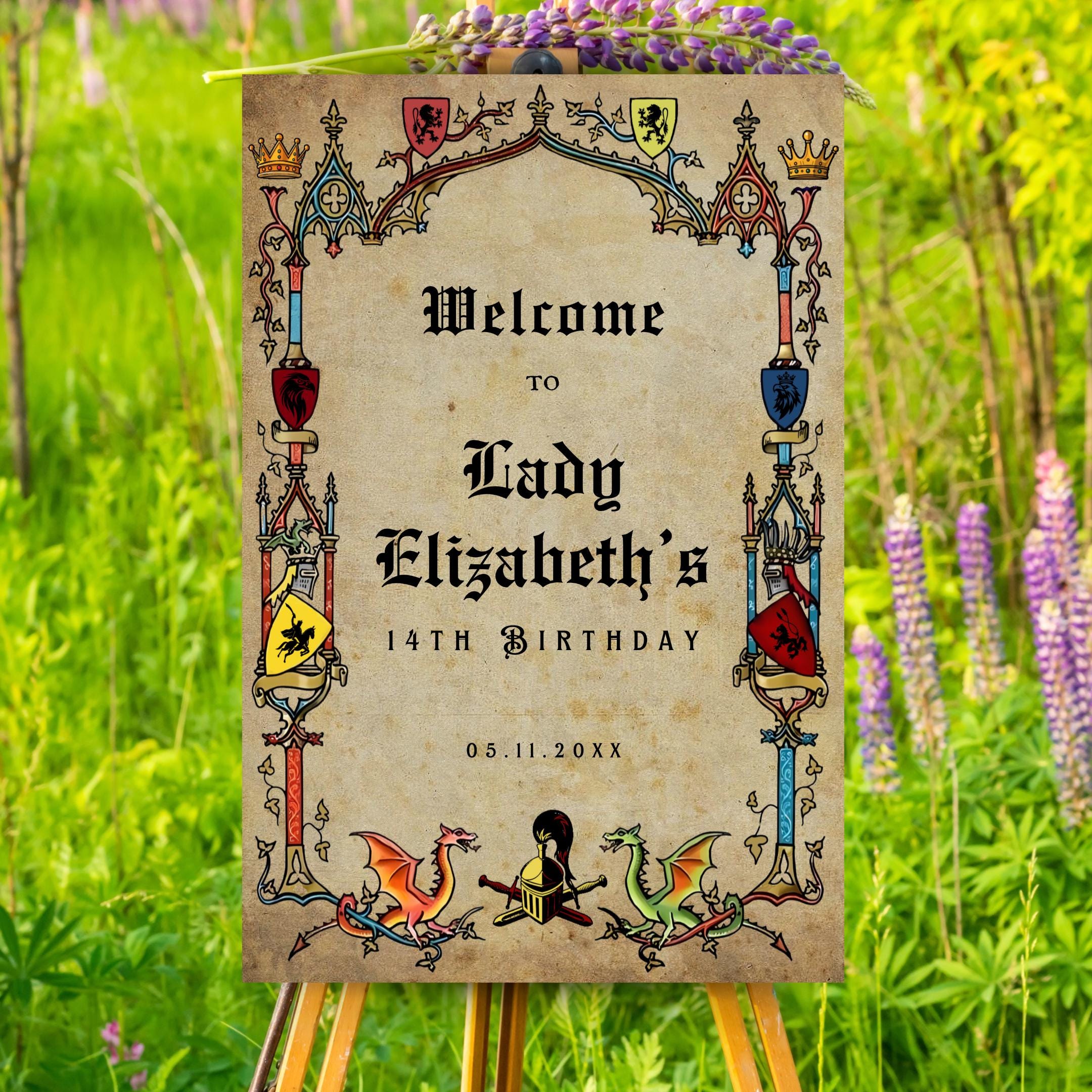 Medieval Welcome Sign, Medieval Party Welcome Sign, Medieval ...
