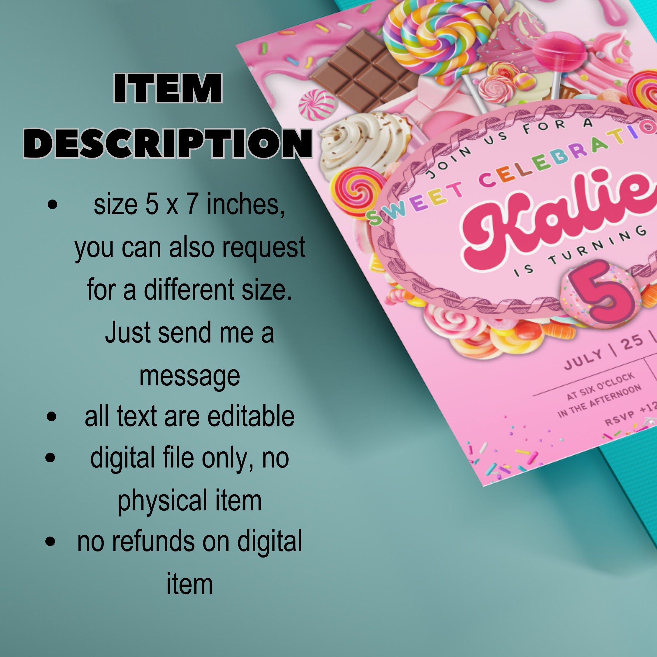 Candyland Invitation Editable Birthday Invitation Template, Printable ...