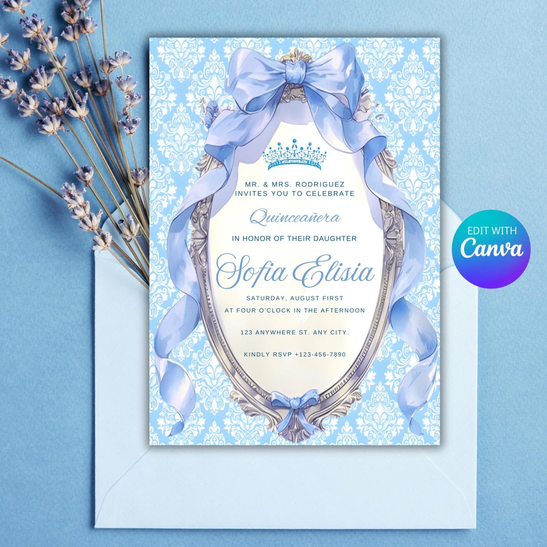 Editable Cinderella Quinceanera Invitation - Spanish Quinceanera ...