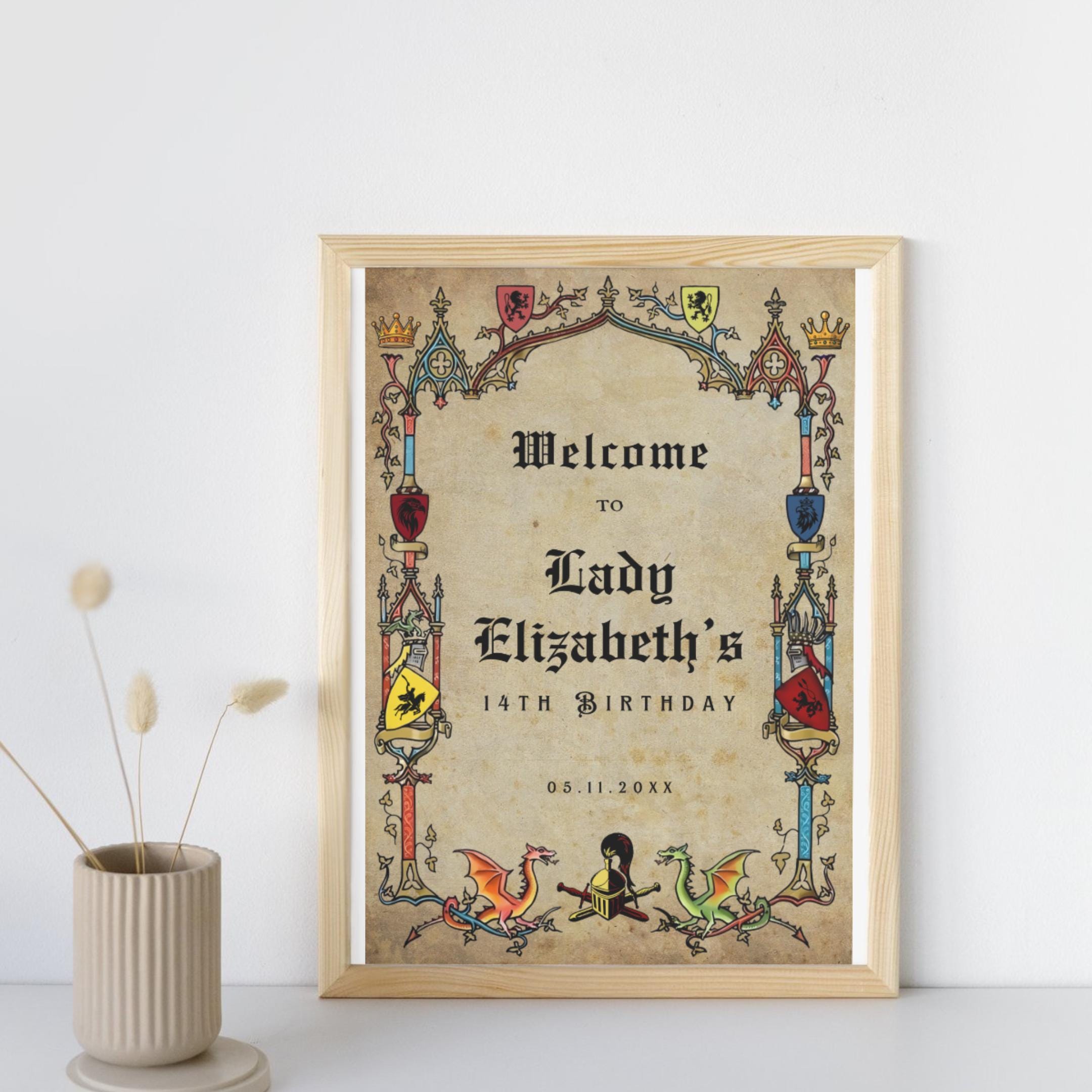 Medieval Welcome Sign, Medieval Party Welcome Sign, Medieval ...