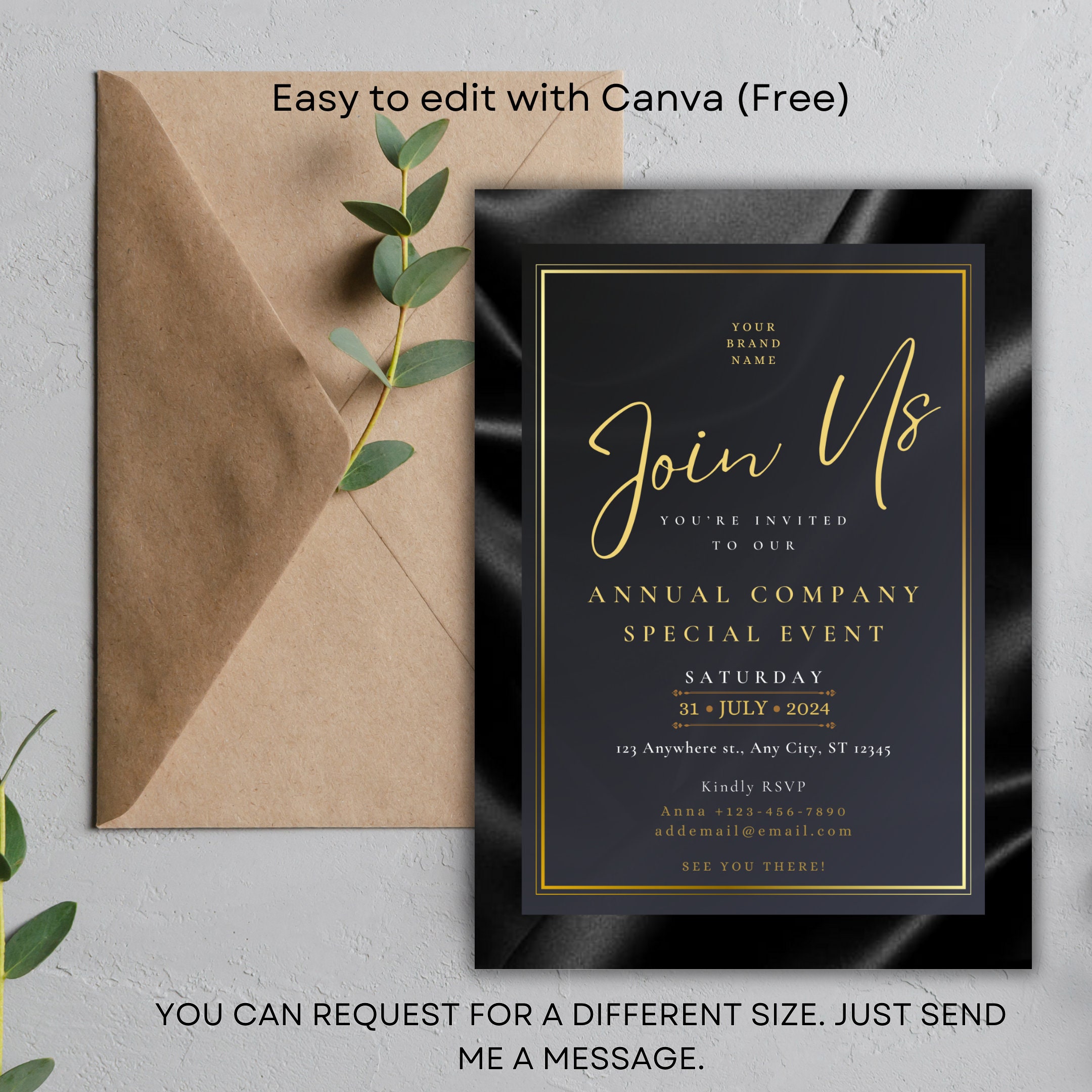 Company Anniversary Invite Invitation Template, Business Printable ...