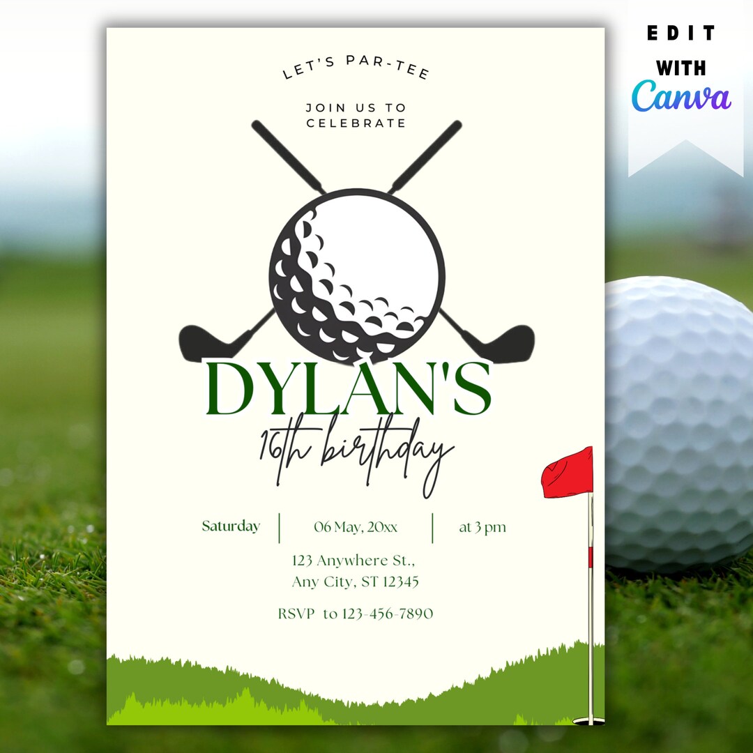 Mini Golf Invite Mini Golf Party Invitation Mini Golf Birthday Invite ...