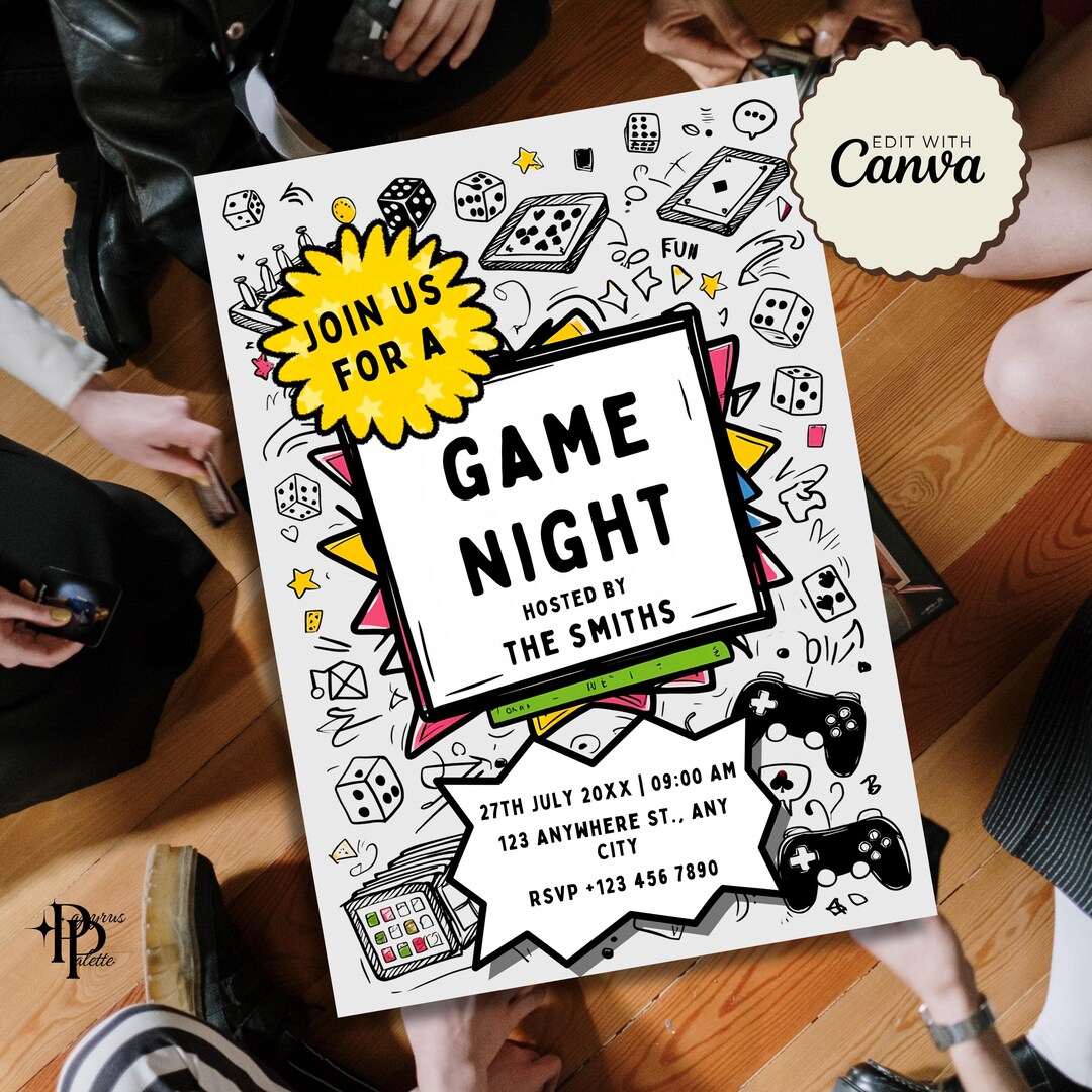 Game Night Flyer, Family Fun Night Flyer, Family Game Night Flyer ...