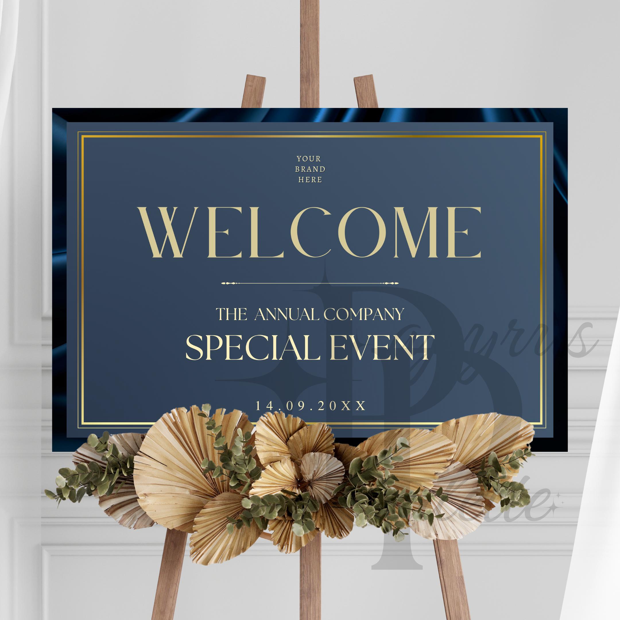 Company Anniversary Welcome Sign, Template Business Anniversary Welcome ...