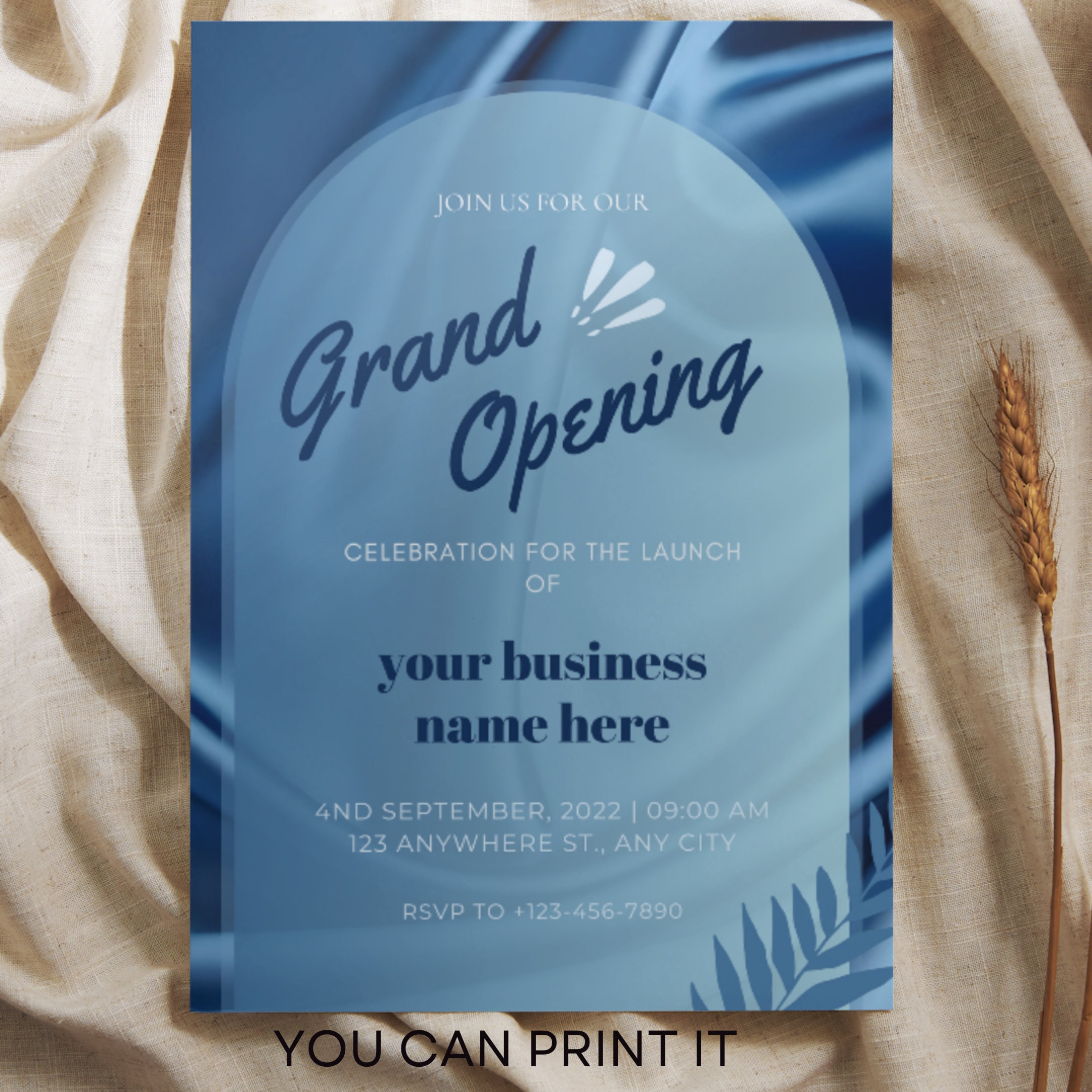 Grand Opening Invitation, Printable Party Invitation, Corporate ...