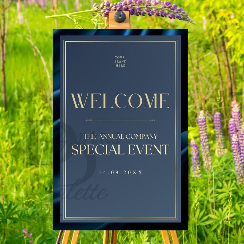 Company Anniversary Welcome Sign, Template Business Anniversary Welcome ...