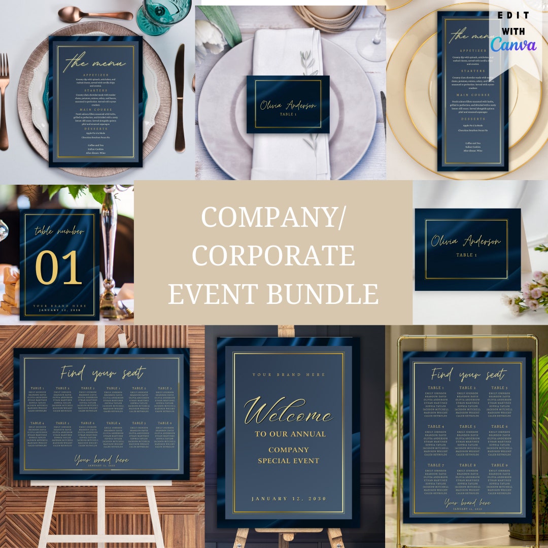 Corporate, Company Event Template Bundle - Digital Download, Canva ...