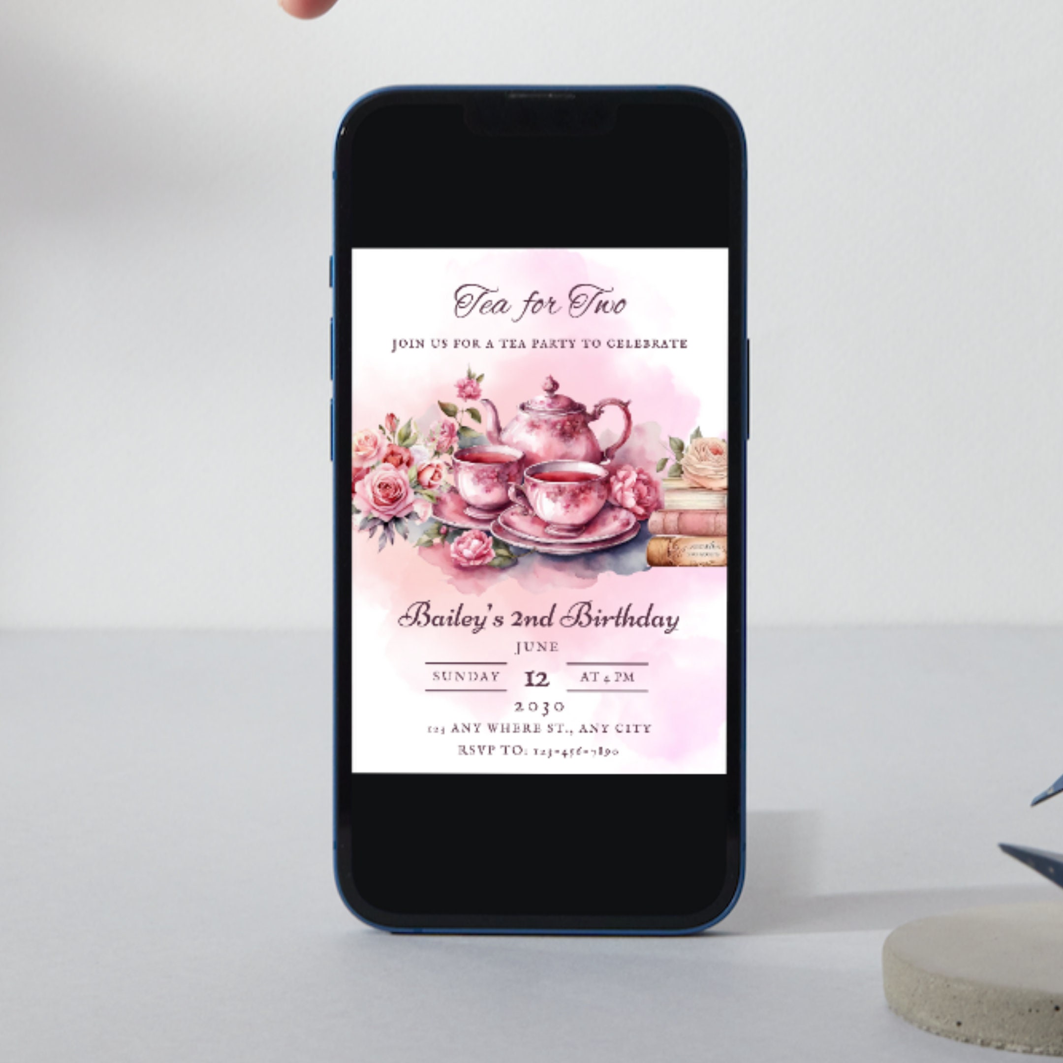 Afternoon Tea Invite, High Tea Invitation, Tea Party Birthday Inviter ...