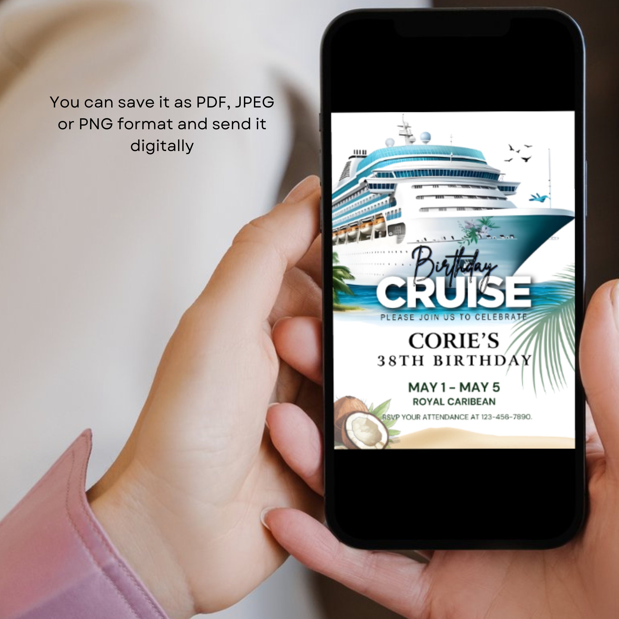 Cruise Invite, Cruise Ship Invite, Cruise Birthday Invite, Cruise ...