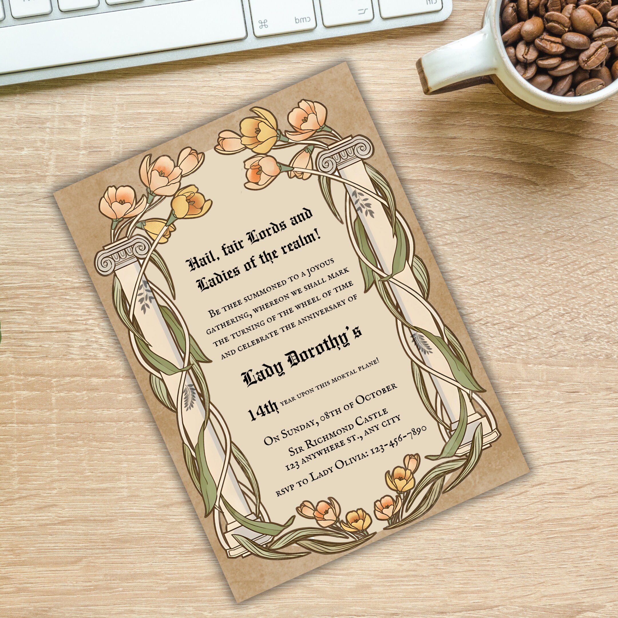 Medieval Invite, Medieval Party Invite, Medieval Invite, Medieval ...