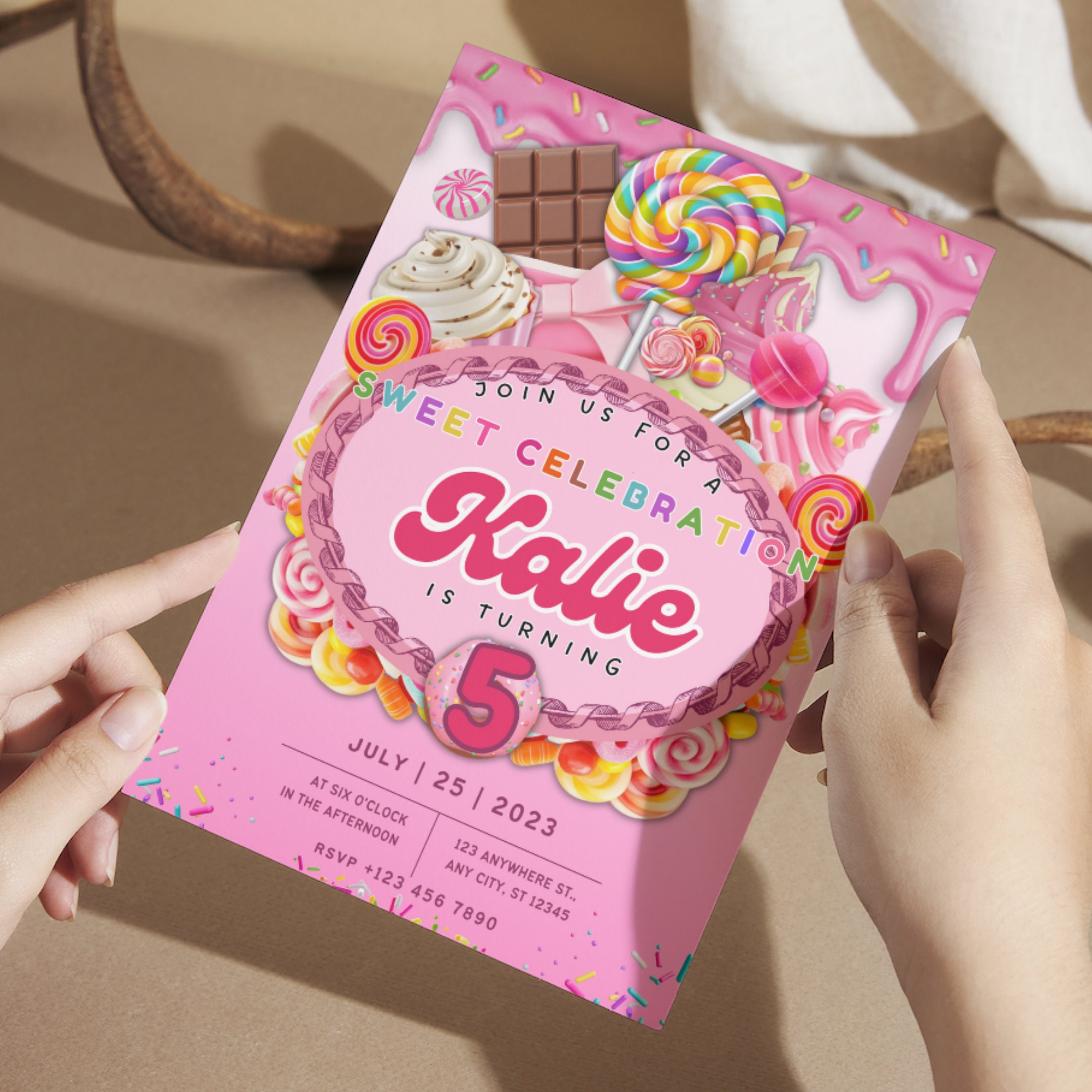 Candyland Invitation Editable Birthday Invitation Template, Printable ...