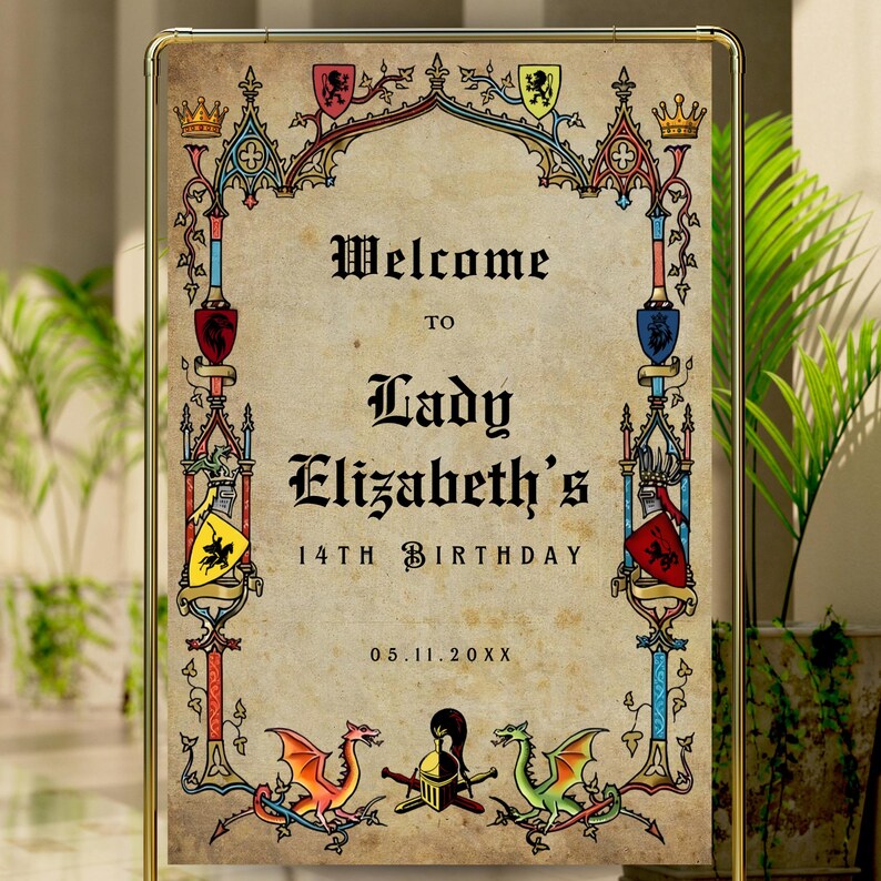 Medieval Welcome Sign, Medieval Party Welcome Sign, Medieval ...