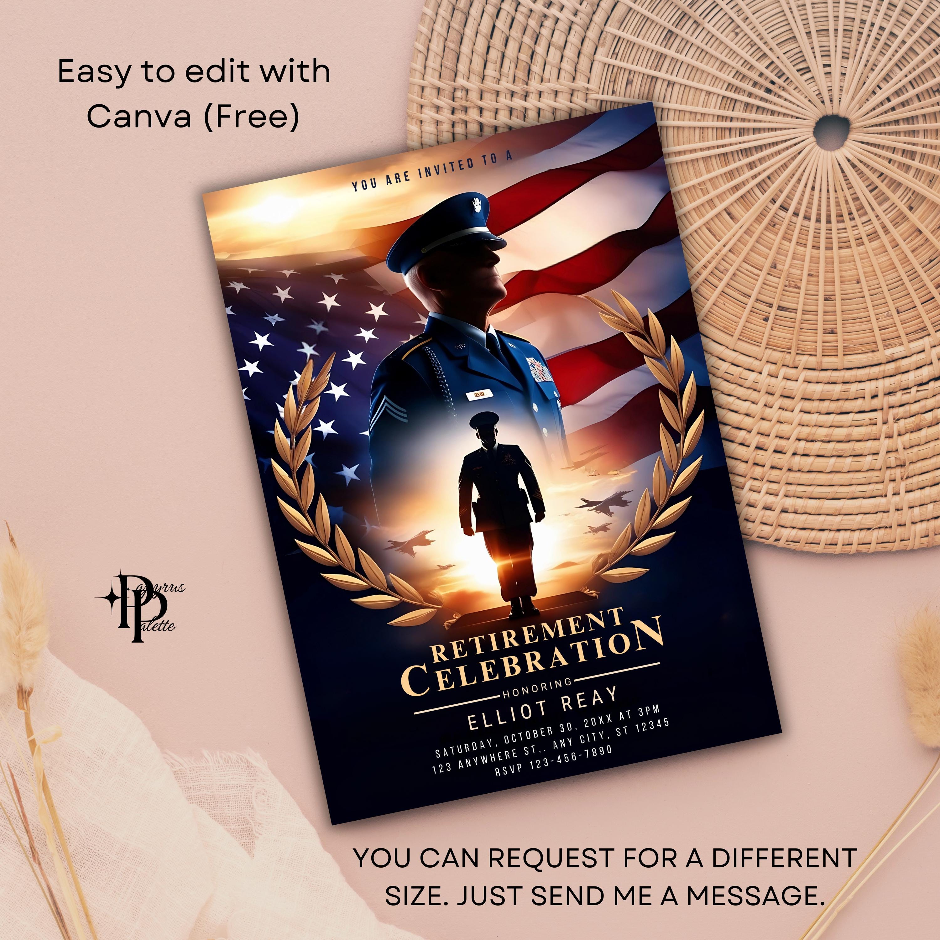 Military Retirement Ceremony Invitation - Personalized Air Force ...