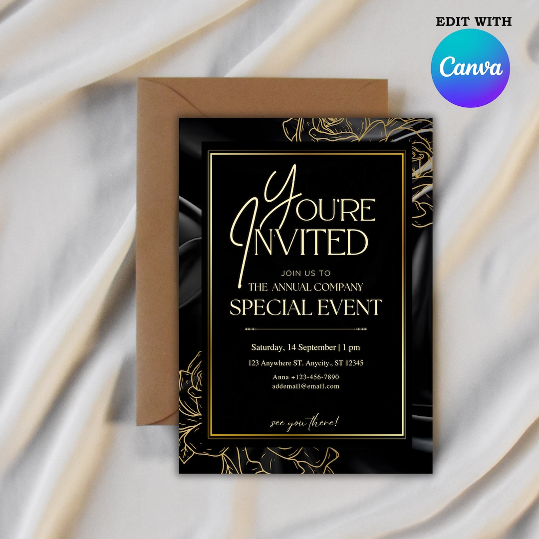Company Anniversary Invite Invitation Template, Business Printable ...