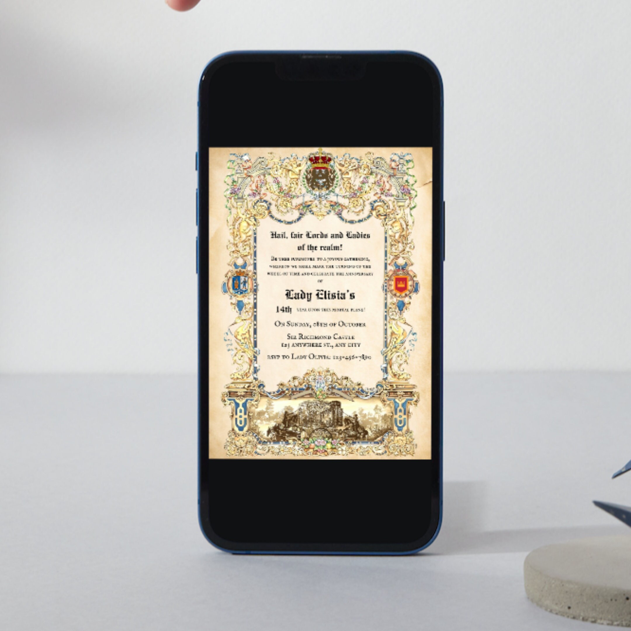 Medieval Party Invite, Medieval Invite, Medieval Renaissance Invitation ...