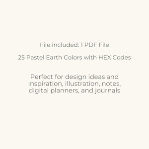 Pastel Earthy Color Palette | HEX Codes Color Swatches | Digital ...