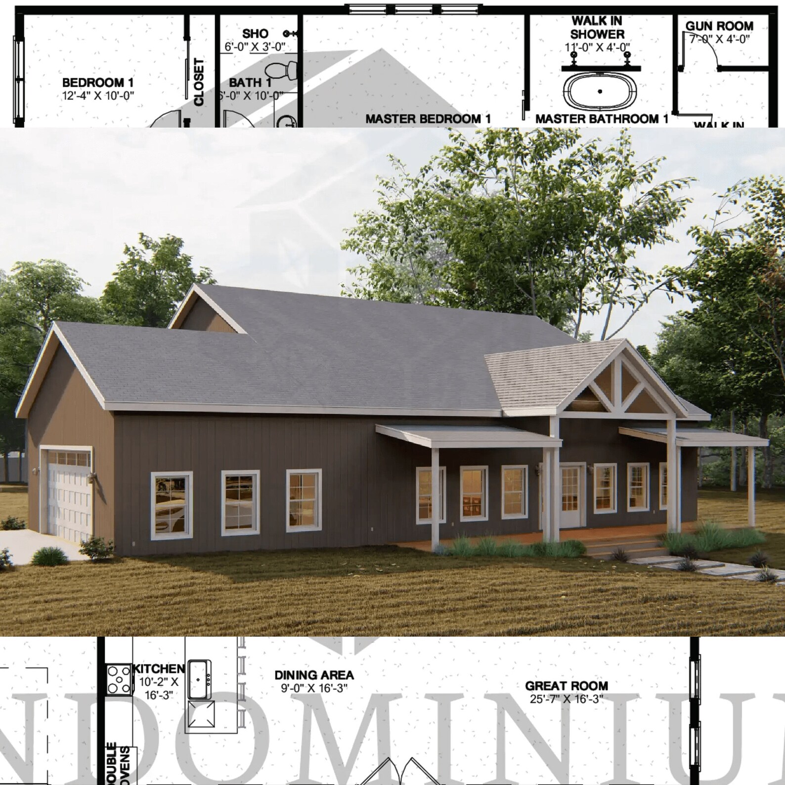 The Haynes Plan - 3 Bedroom Barndominium Floor Plan - Etsy