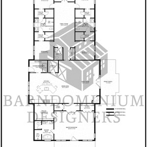 The Lancaster Plan 5 Bedroom Barndominium Floor Plan - Etsy