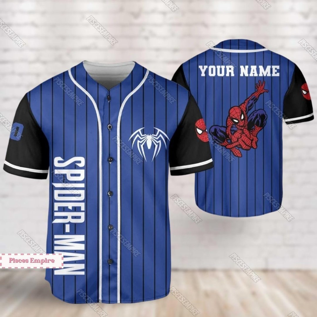 Spider Man Jersey, Spiderman Jersey Shirt, Spider Punk Baseball Jersey ...