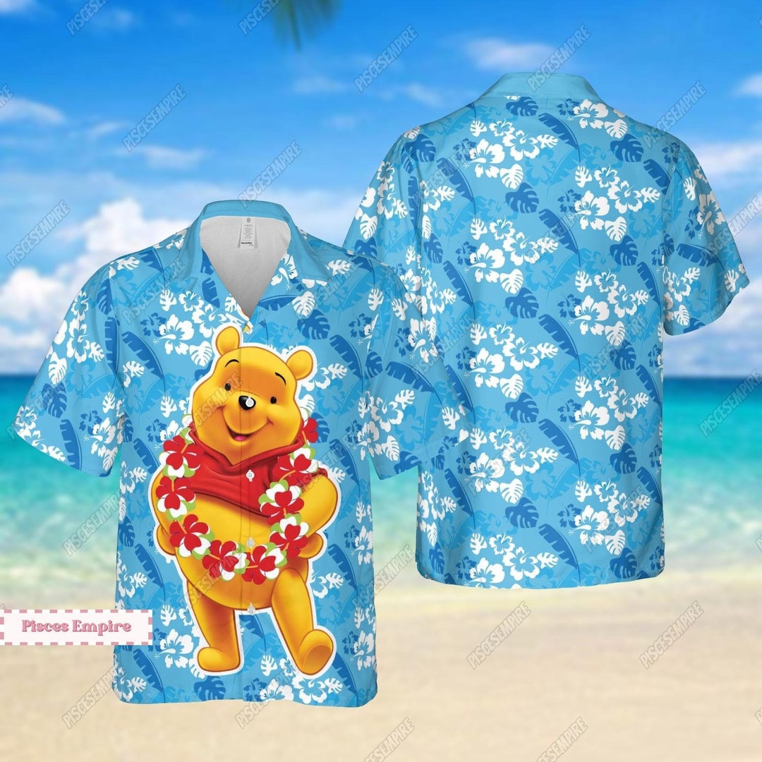 Winnie Pooh Shirt, Winnie Pooh Hawaii Shirt, Pooh Bear Button Shirt ...