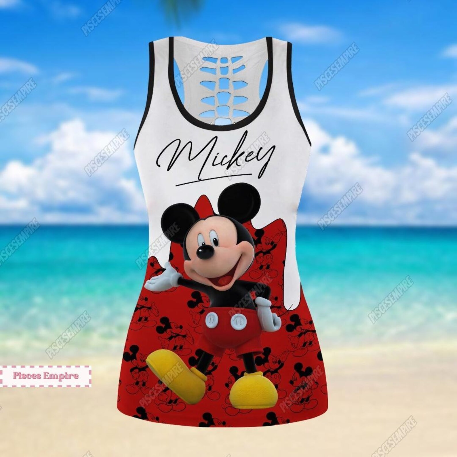 Mickey Mouse Tank Top, Mickey Mouse Leggings, Disney Mickey Workout ...