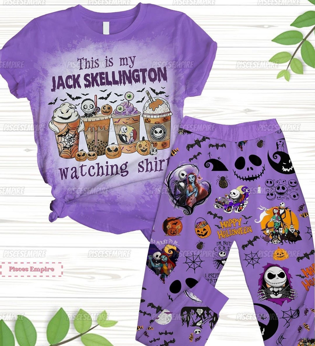 Jack Skellington Pajamas, Jack and Sally Pajamas Set, Pumpkin King ...