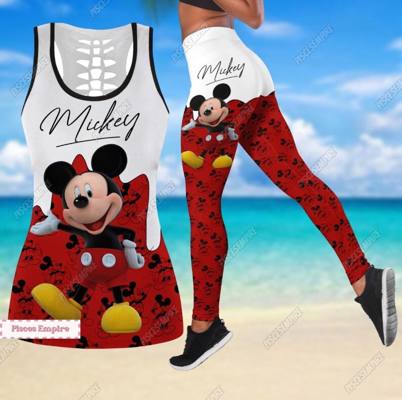 Mickey Mouse Tank Top, Mickey Mouse Leggings, Disney Mickey Workout ...