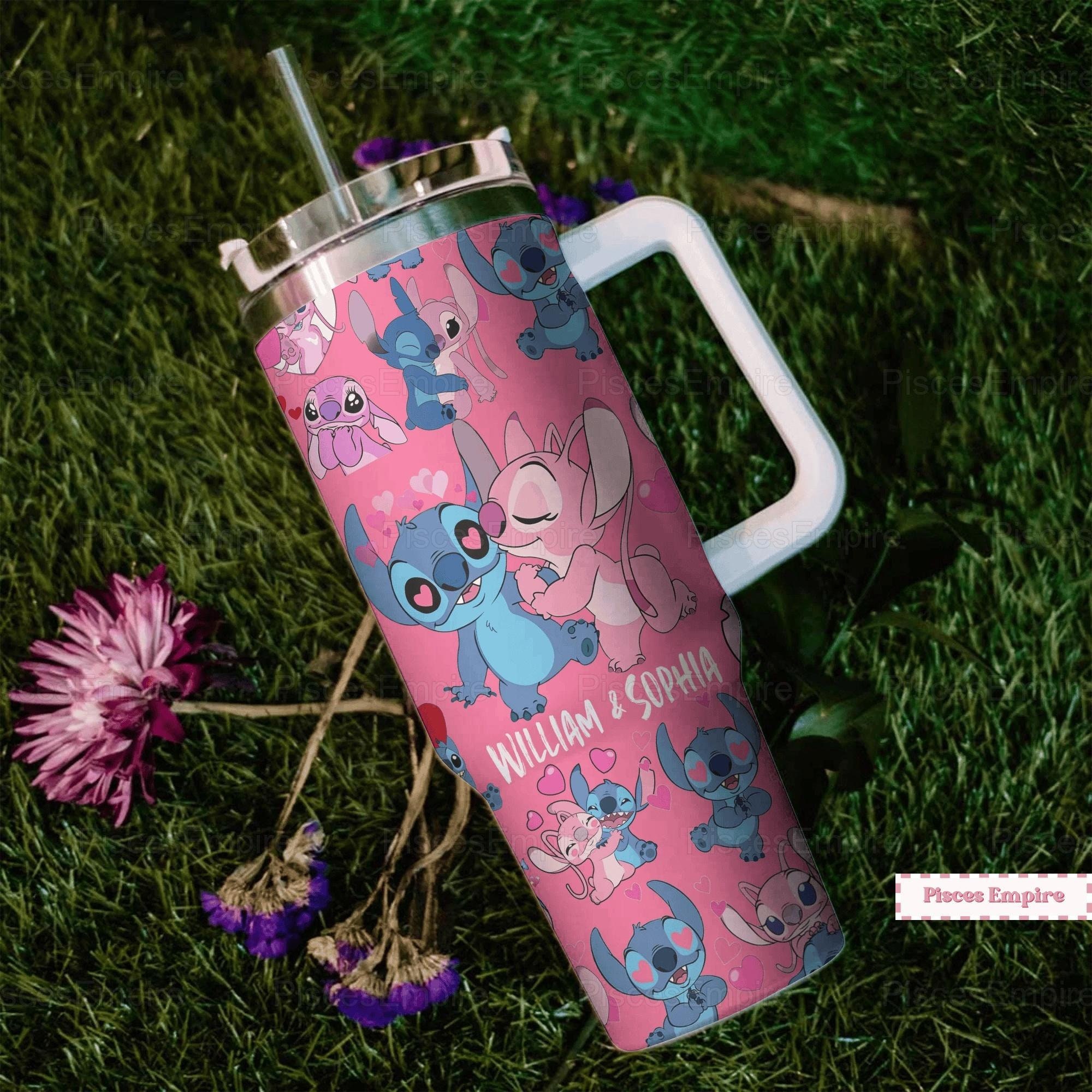 Stitch And Angel Tumbler 40oz Custom Stitch Tumbler 40oz Sold By