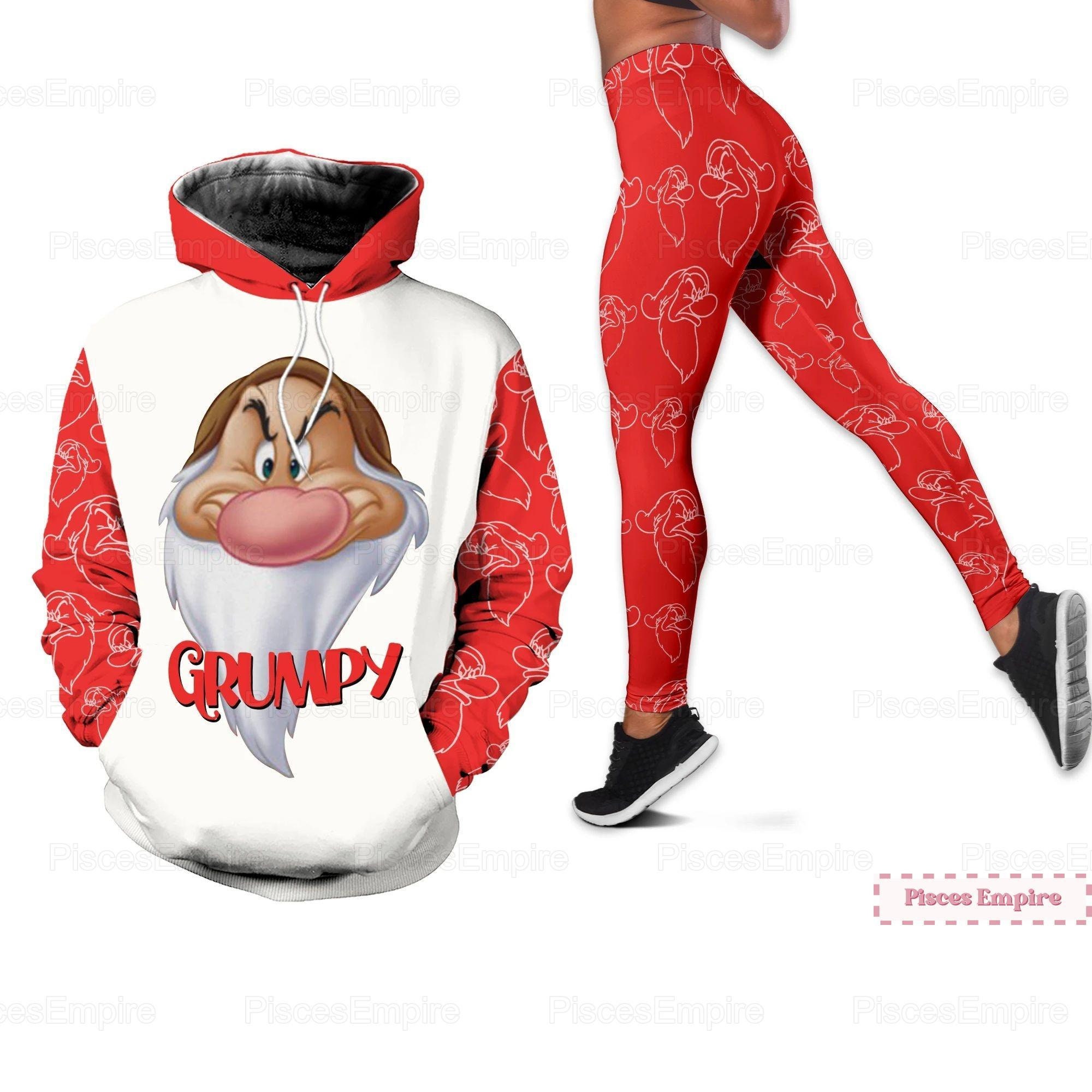 Disney Grumpy Hoodie, Disney Grumpy Leggings, Grumpy Dwarf 3D Hoodie ...