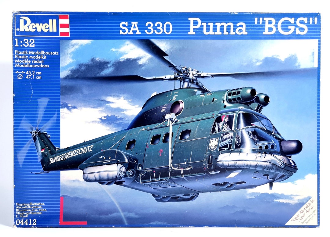 SA330 Puma "bgs Revell Vintage Construction Model Kit 1/32 Scale #04412 - Etsy