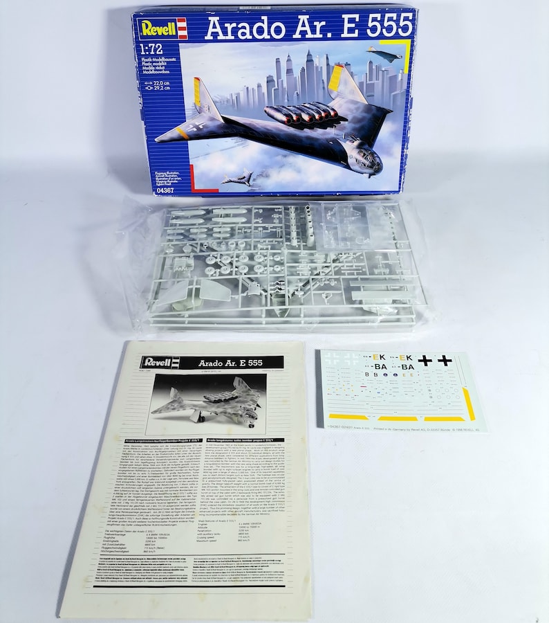 Arado Ar. E 555 Revell Vintage Construction Model Kit 1/72 Scale #04367 ...