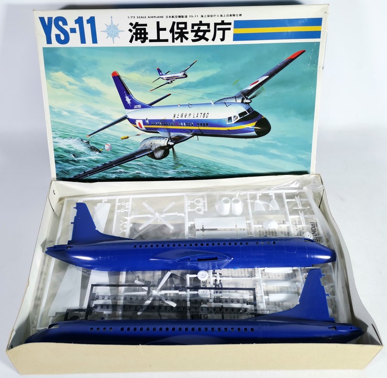 Vintage Construction Model Kit 1/72 Scale Bandai NAMC YS-11 # 0505628 - Etsy