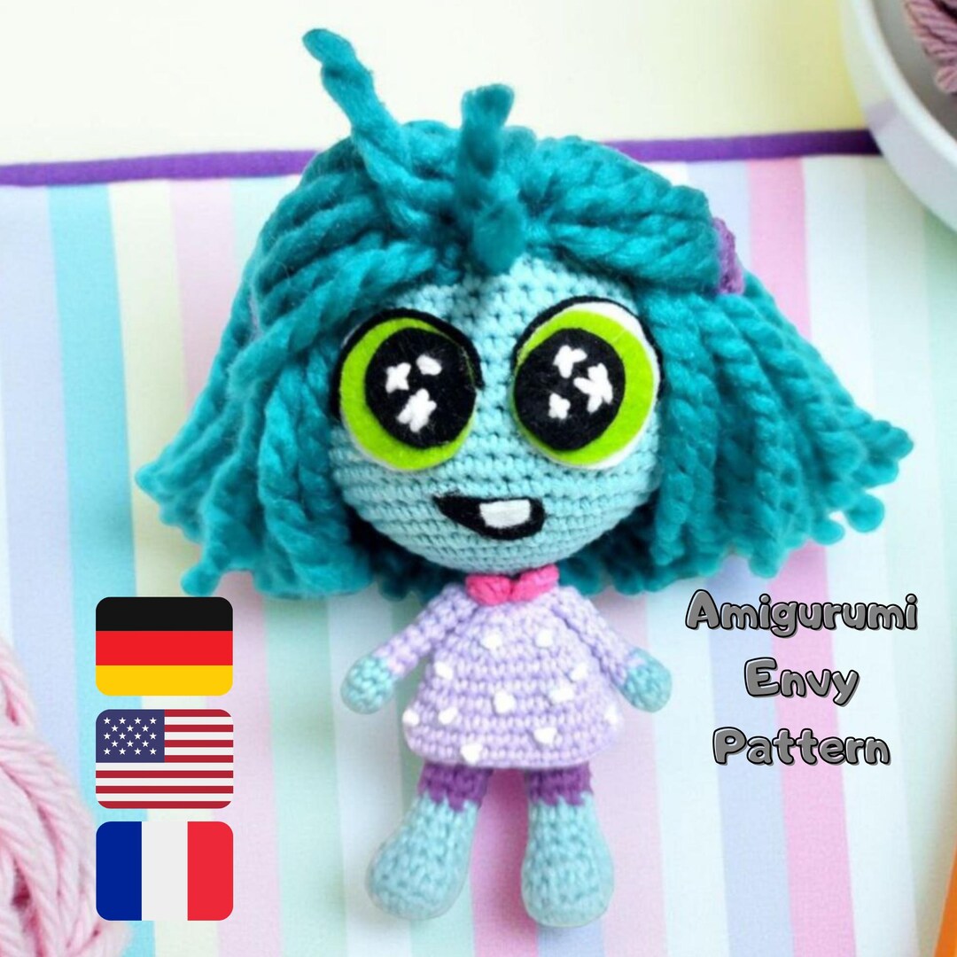 Inside Out Envy Amigurumi Crochet Pattern – Envy Doll PDF Pattern ...
