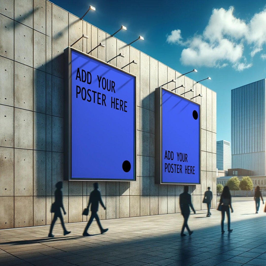 Realistic Outdoor Billboard Mockup High-resolution - Etsy
