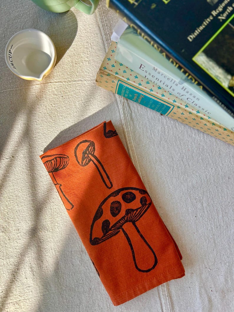 Tovaglioli da cena in stoffa stampati a mano - Tovaglioli con stampa di ...