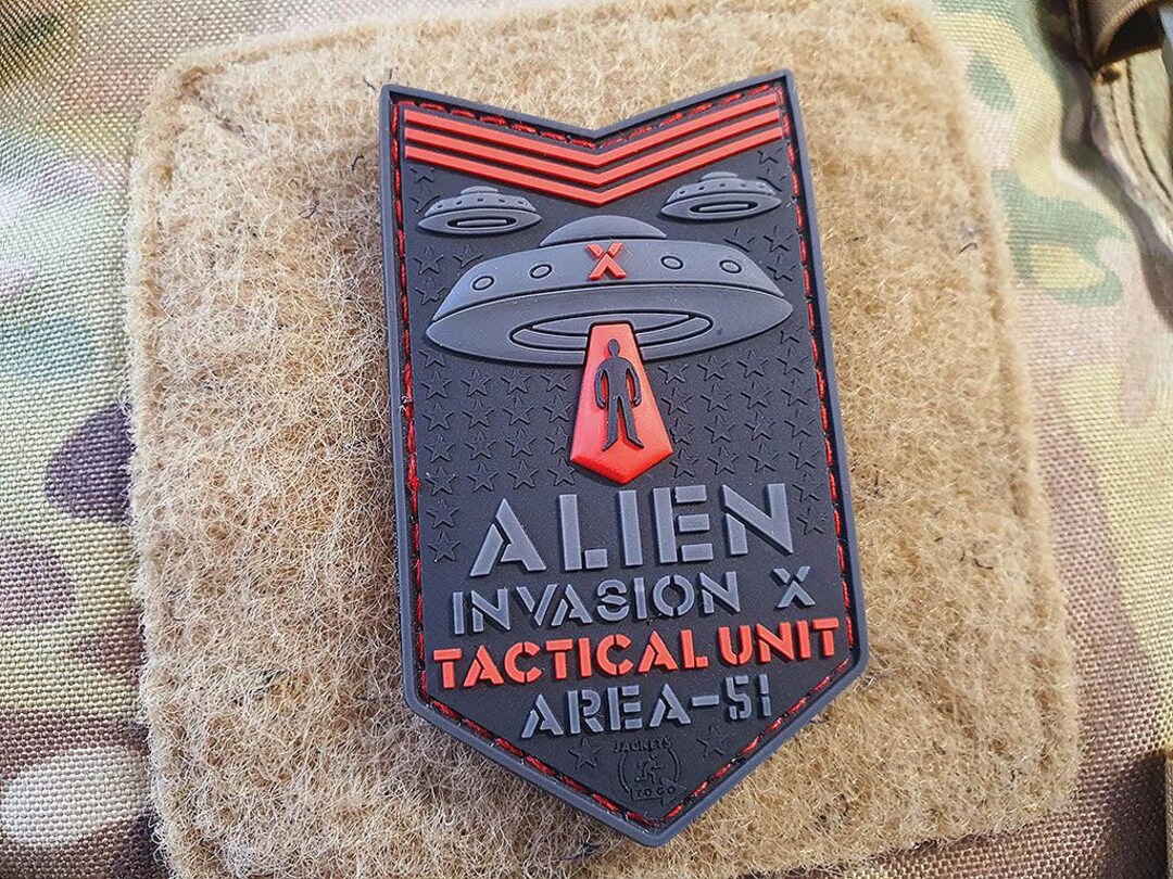 ALIEN INVASION X-files, Tactical Unit Patch, AREA-51, Red / 3D Rubber Patch - Etsy