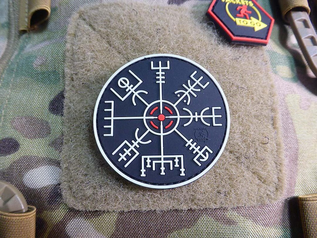 VEGVISIR VIKING COMPASS Patch, Gid / 3D Rubber Patch - Etsy
