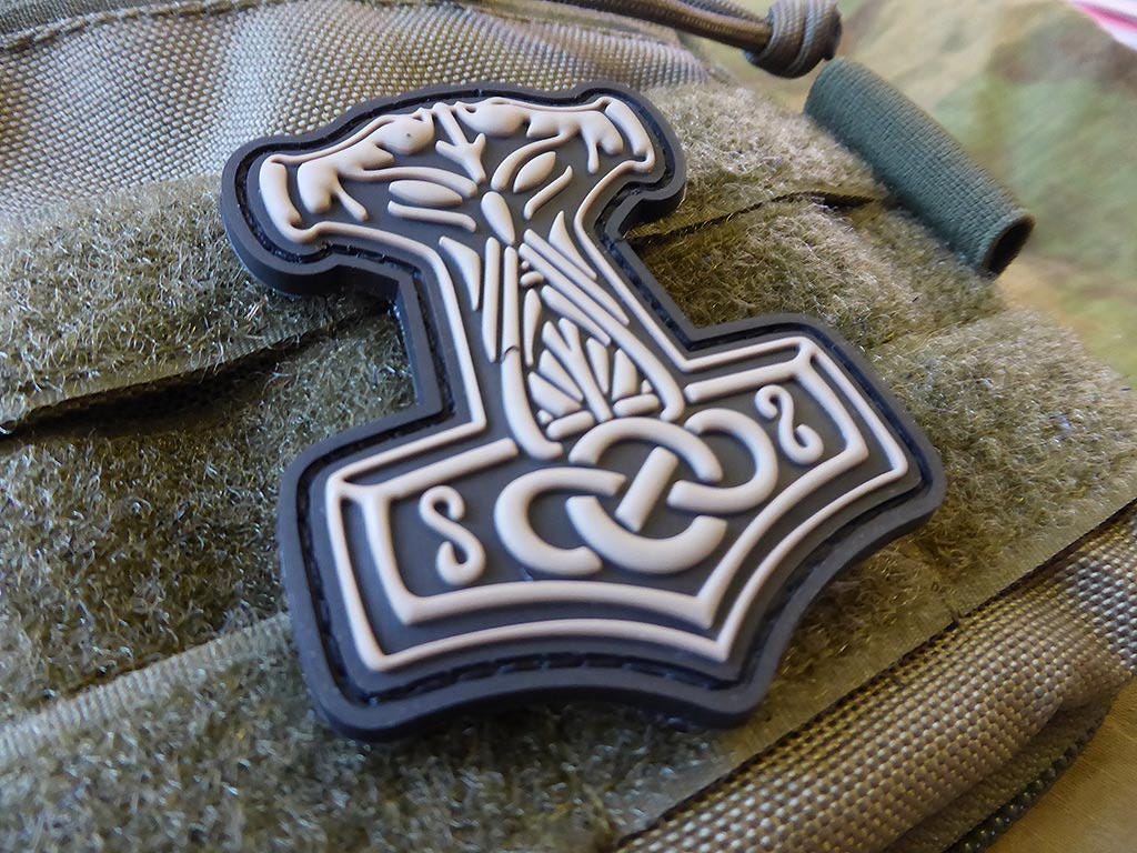 Thor's Hammer Mjölnir Patch, Tan / 3D Rubber Patch - Etsy