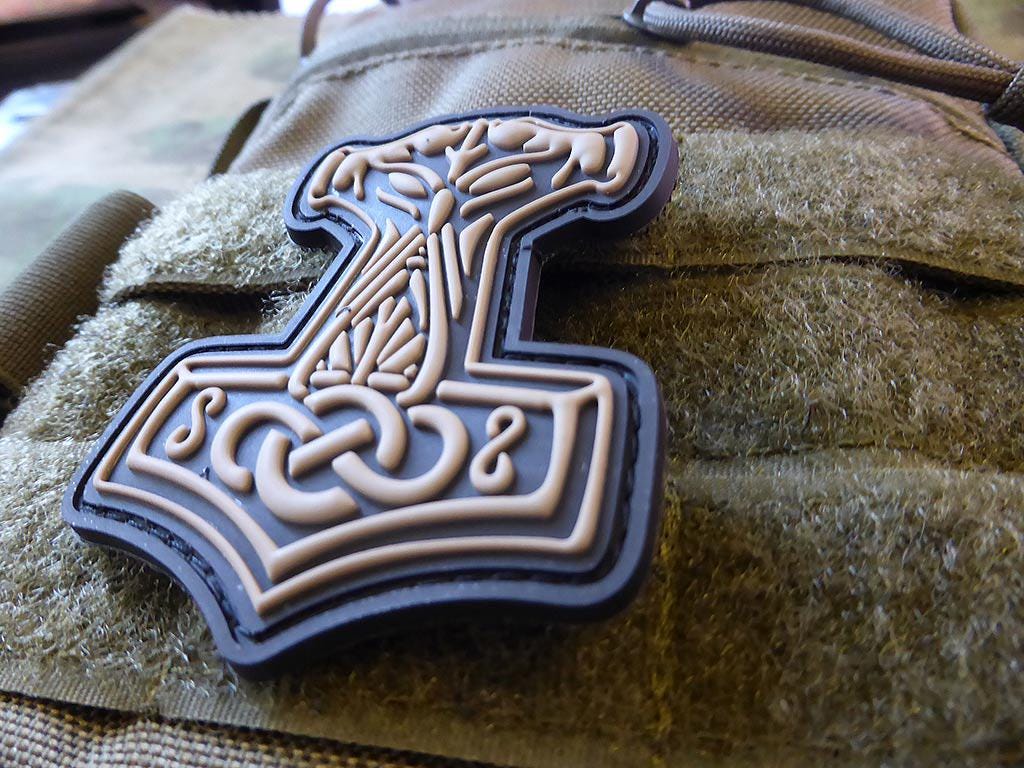 Thor's Hammer Mjölnir Patch, Tan / 3D Rubber Patch - Etsy