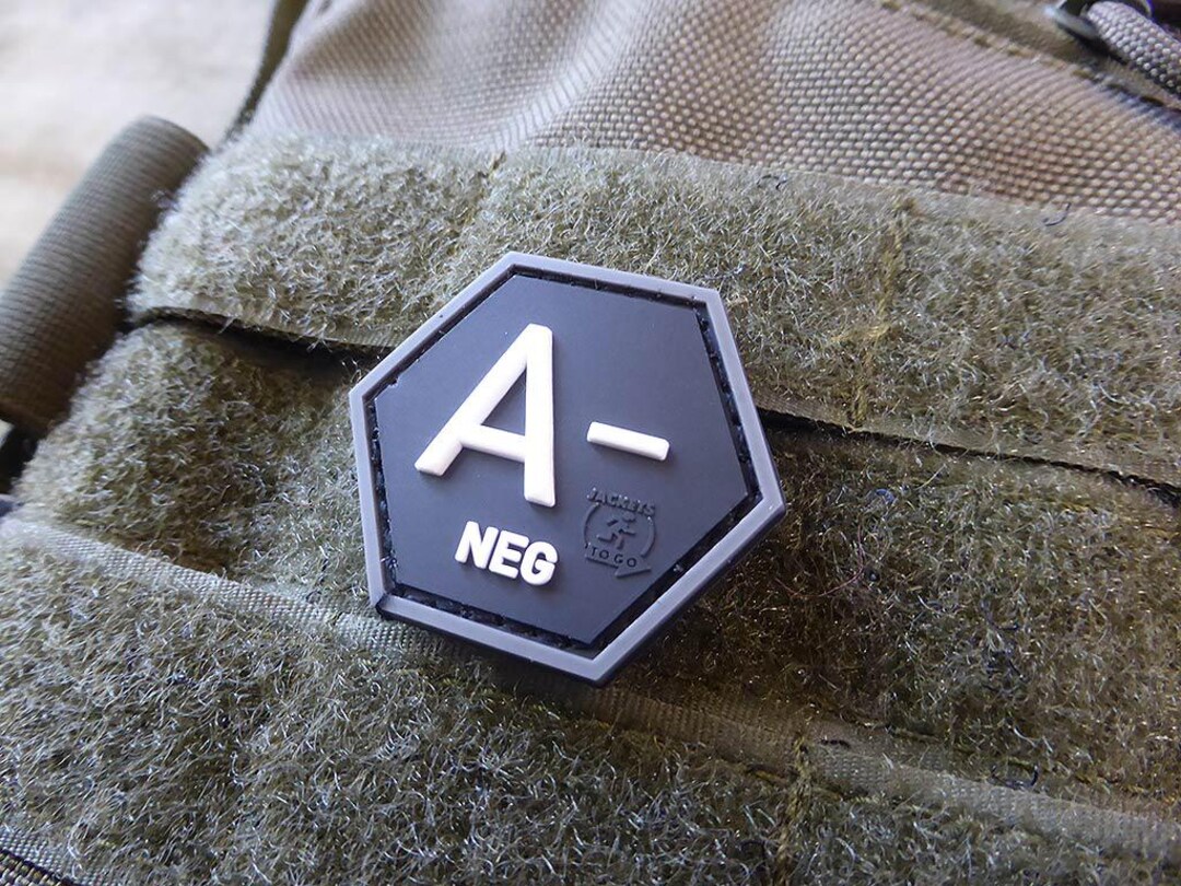 Blood Group Patch A Neg, Hexagon Patch Swat / 3D Rubber Patch, Hexpatch - Etsy
