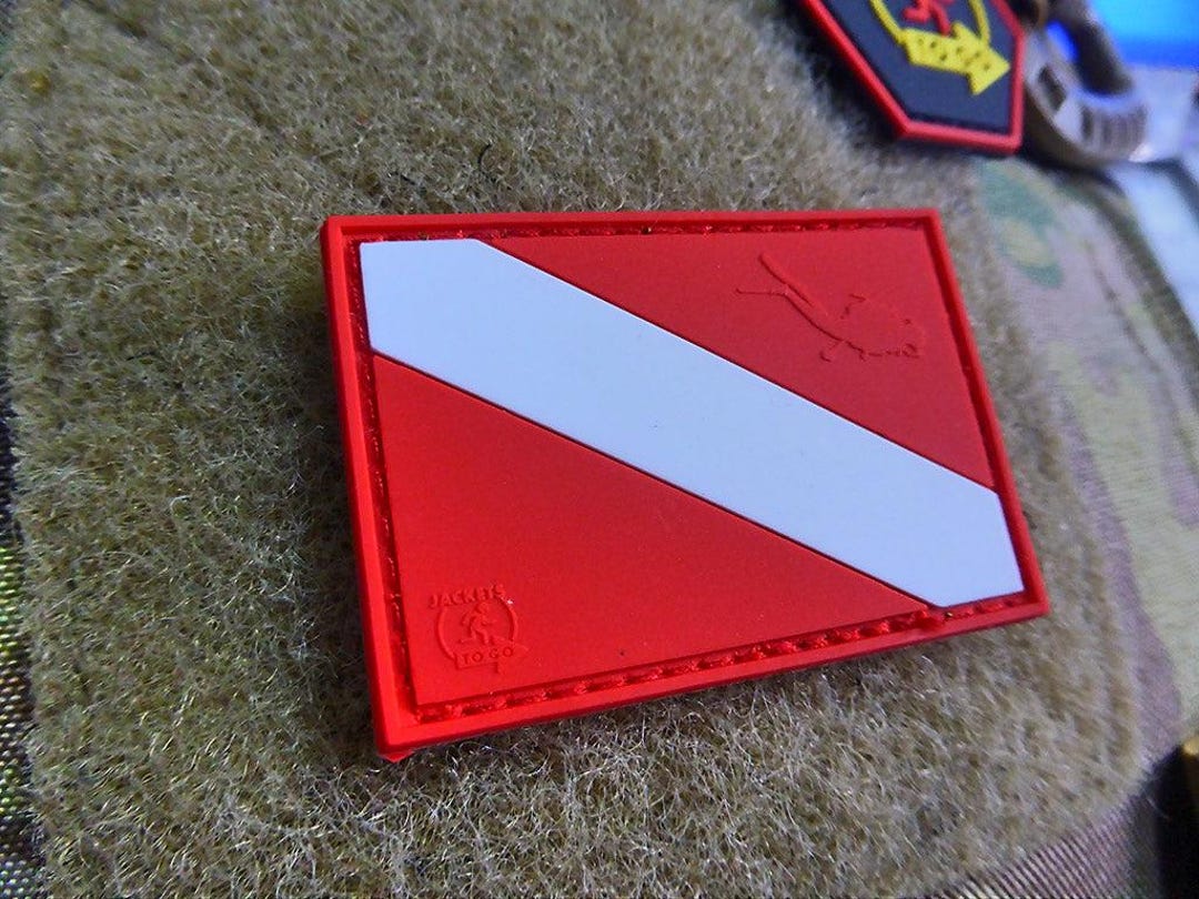 Diver Down Flag Patch, Full Color / 3D Rubber Patch - Etsy
