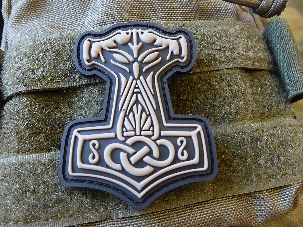 Thor's Hammer Mjölnir Patch, Tan / 3D Rubber Patch - Etsy