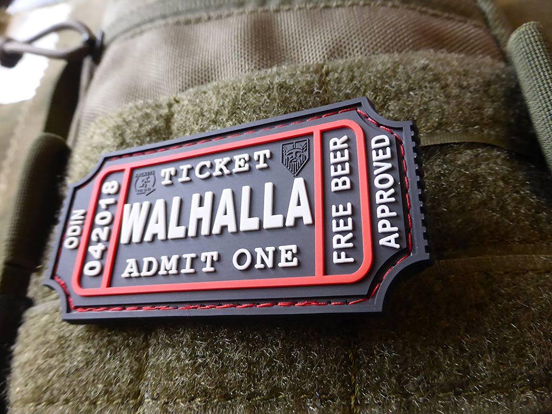 WALHALLA TICKET - Odin Approved Patch, Swat / 3D Rubber Patch - Etsy
