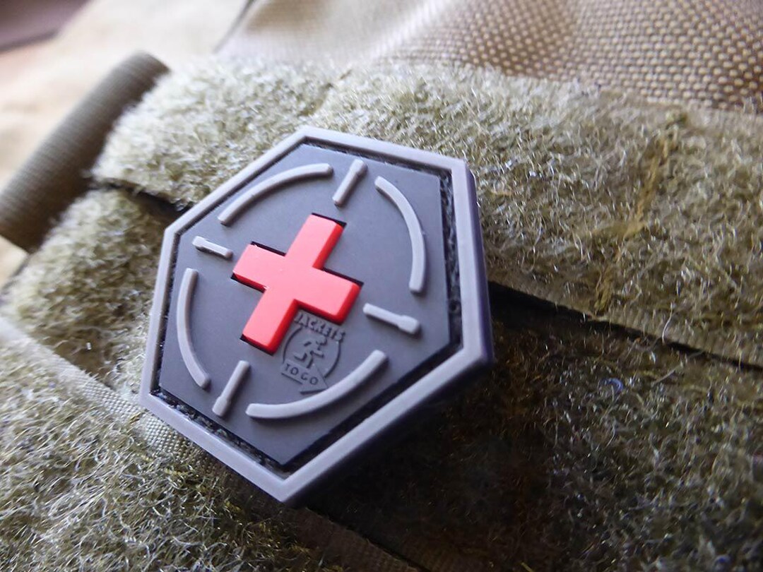 Tactical Medic Red Cross, Hexagon Patch, Blackmedic / 3D Rubber Patch, Hexpatch - Etsy