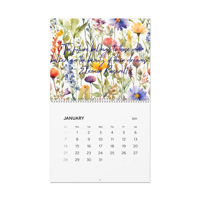 Wall Calendars (2024) - 'wild' Floral Bliss - Etsy