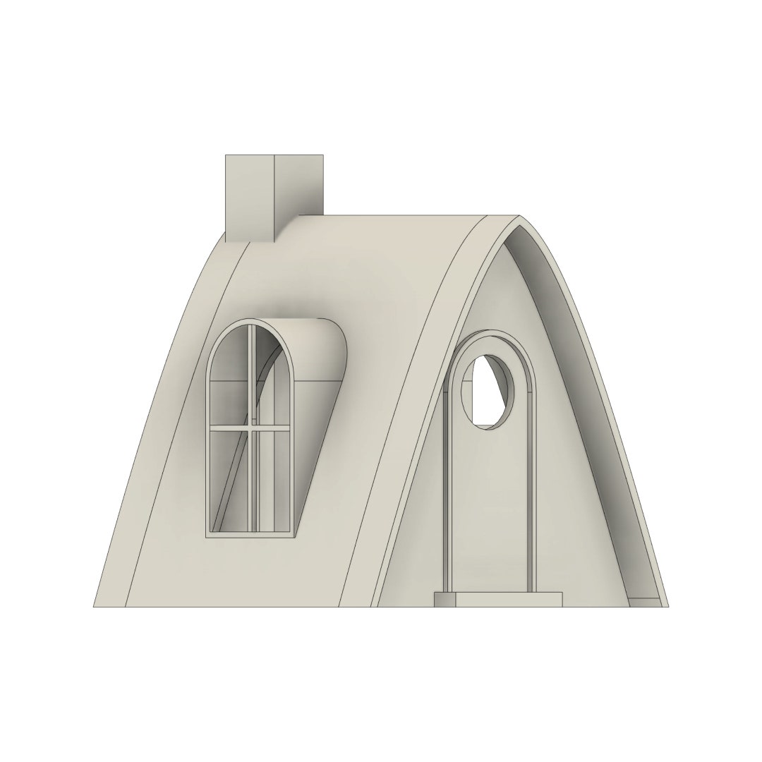 Christmas Village A-frame Cabin House 3D Print STL File - Etsy