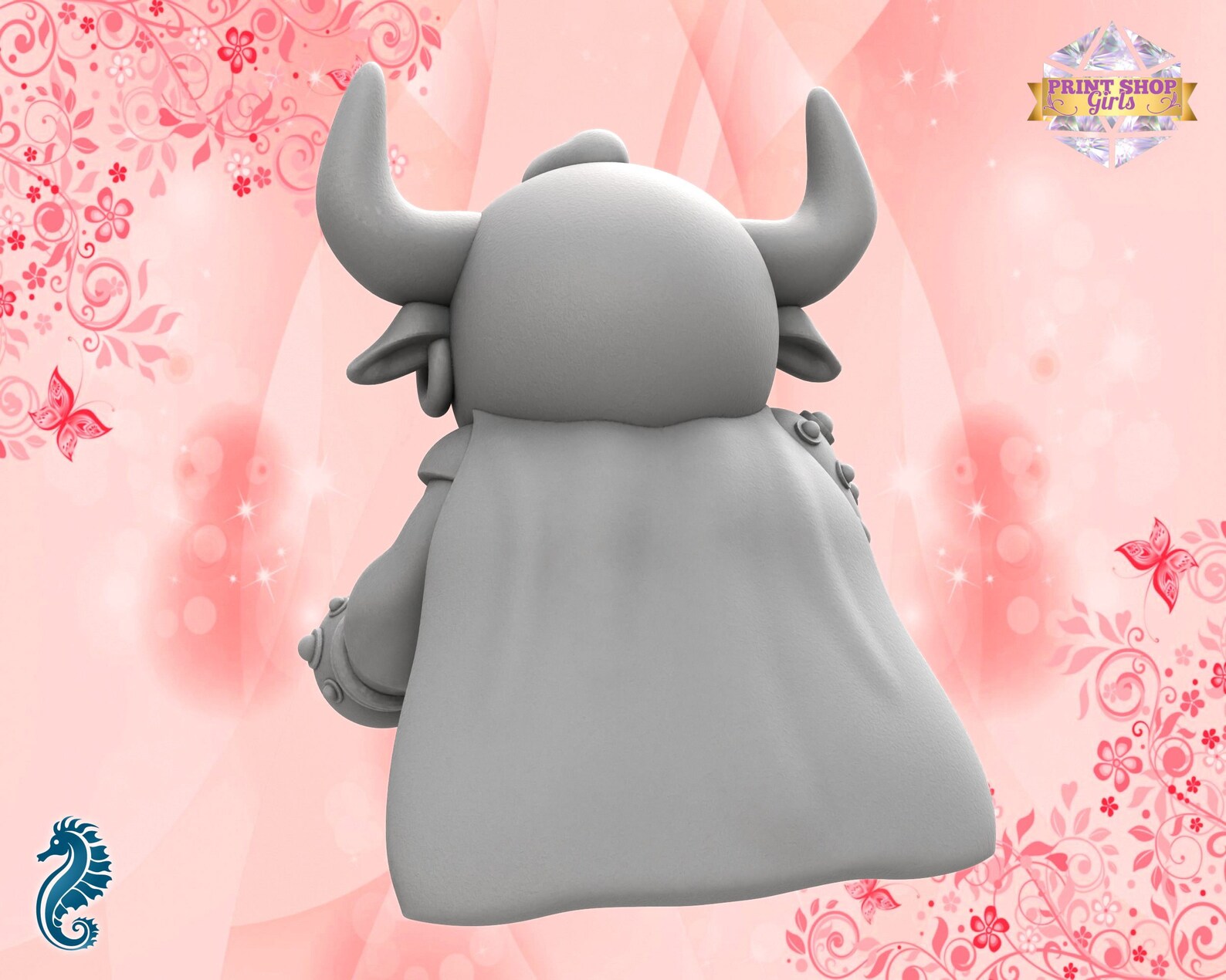 Bull Bodyguard Miniature | Cute Animal Adventurer Figure | Fantasy DIY ...