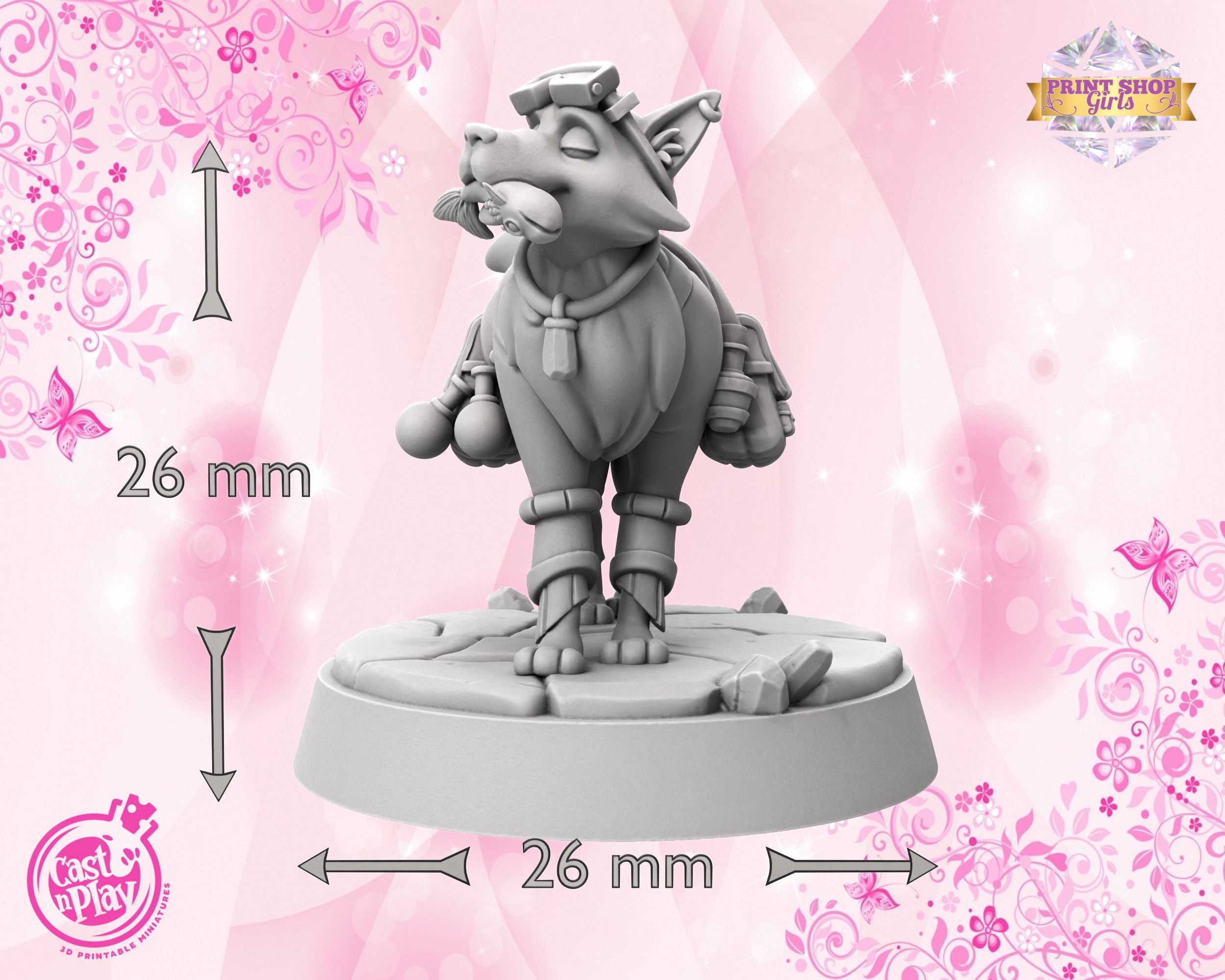 Arctic Fox on Adventure Miniature | Cute Animal Figurine | Special ...