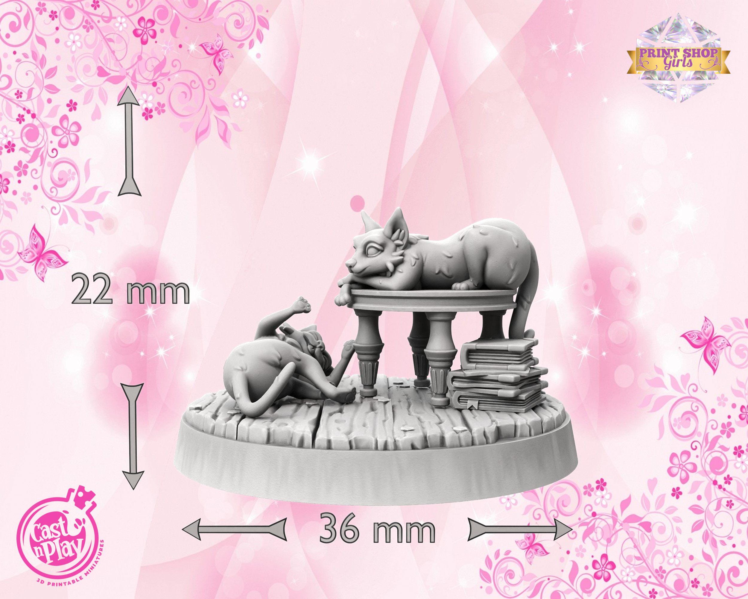 Playful Siamese Cats Couple Miniature | Cute Animal Figurine | Pet ...